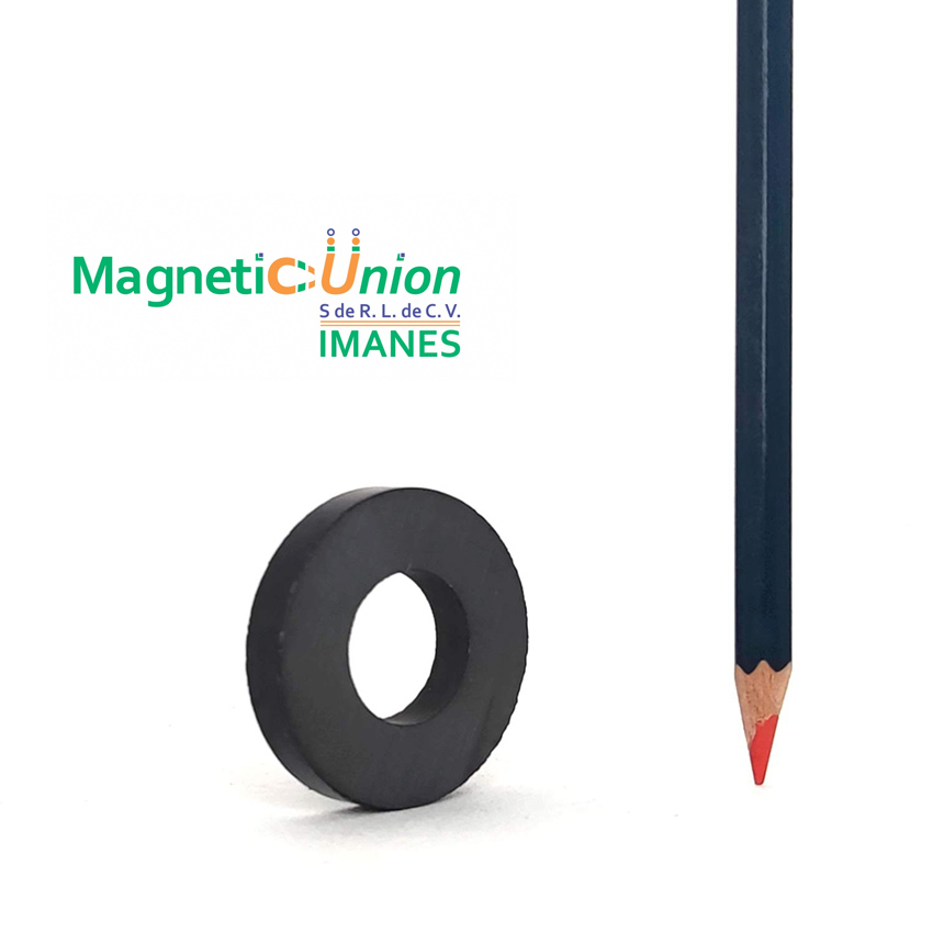 IMANES DE FERRITA Dona 40x20x6 mm - Magnetic-Union